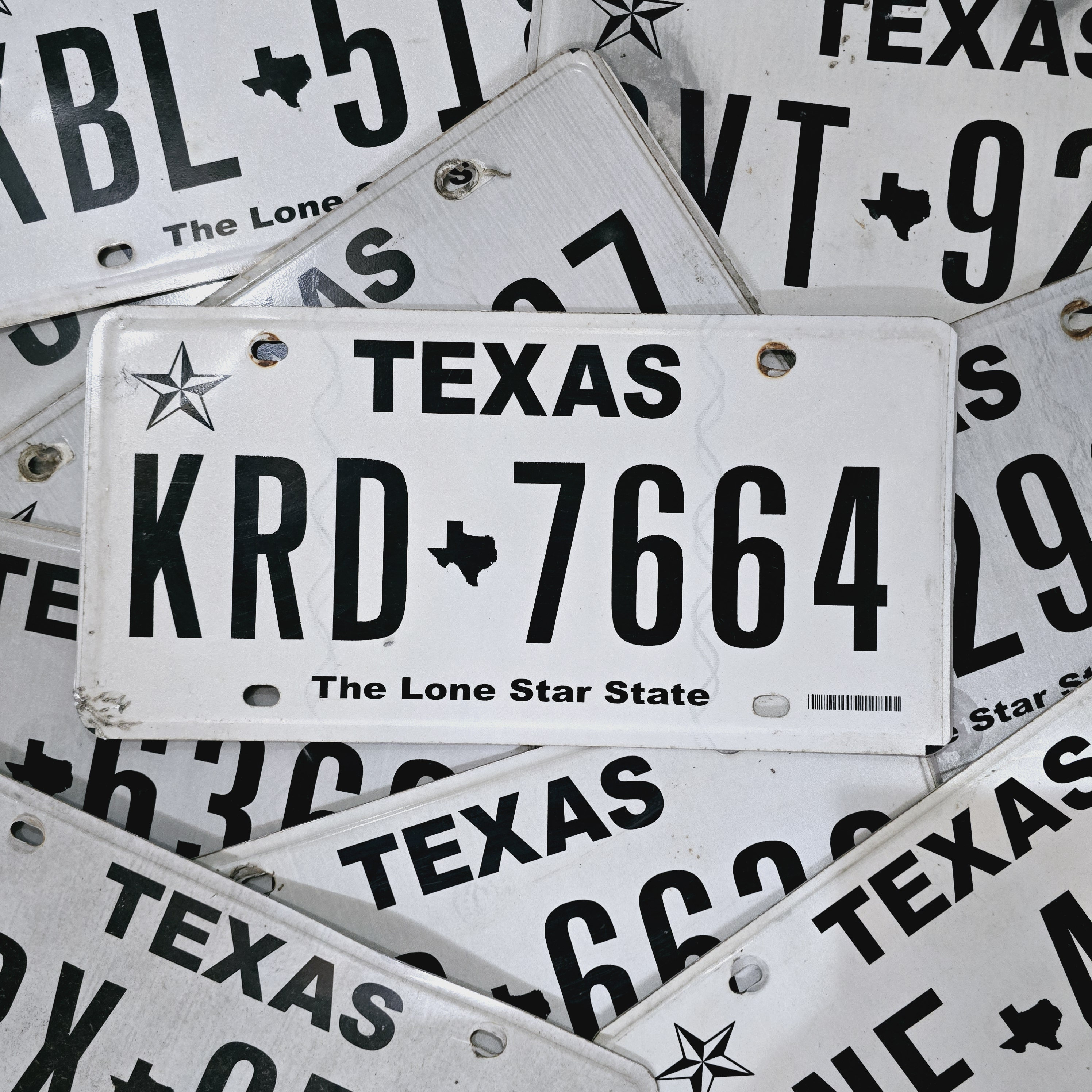 TEXAS License Plate 1 Authentic TX Car Tag W/ Random Letters & Numbers ...