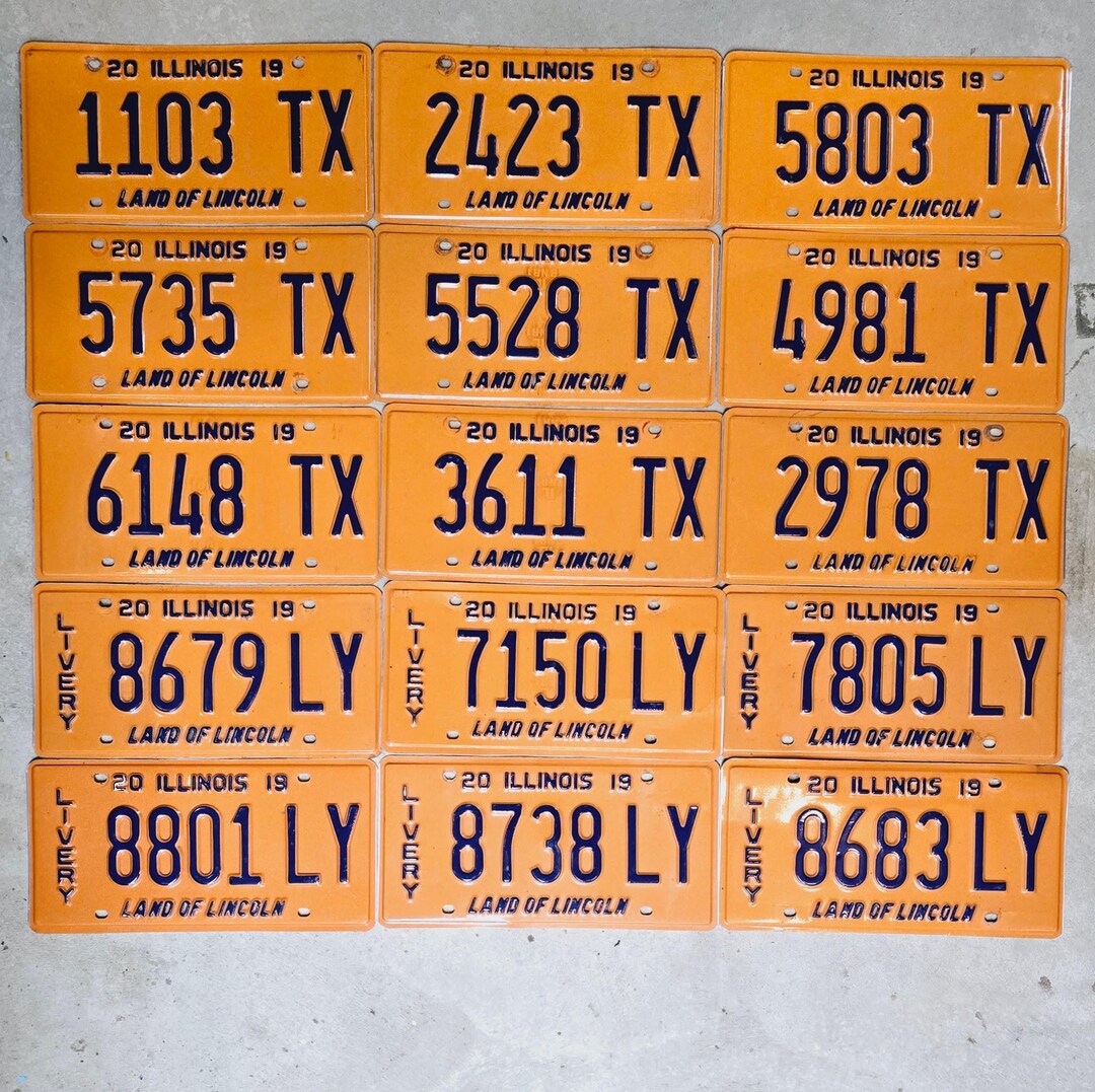 2019 ILLINOIS License Plate - Free Shipping in USA - Colorful Taxi ...