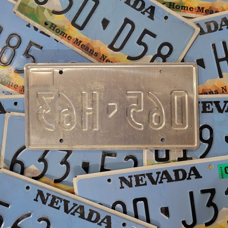 Nevada License Plate - Free Shipping in USA - 1 W/ Random Letters ...