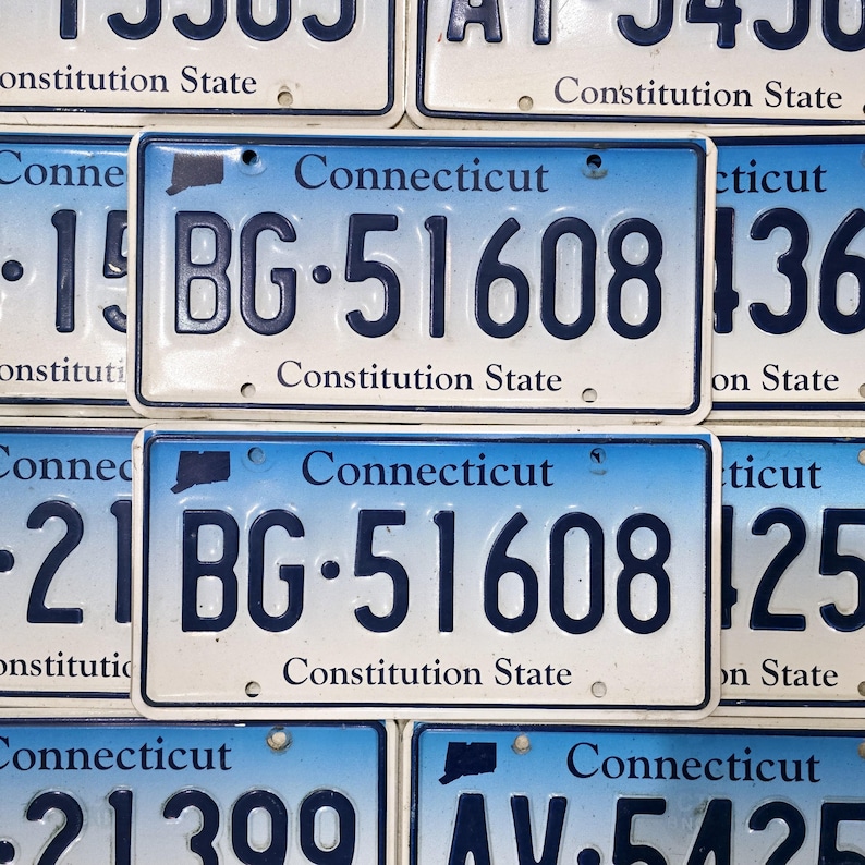 CONNECTICUT License Plate Pair - Free Shipping in USA - 1 Matching Set ...