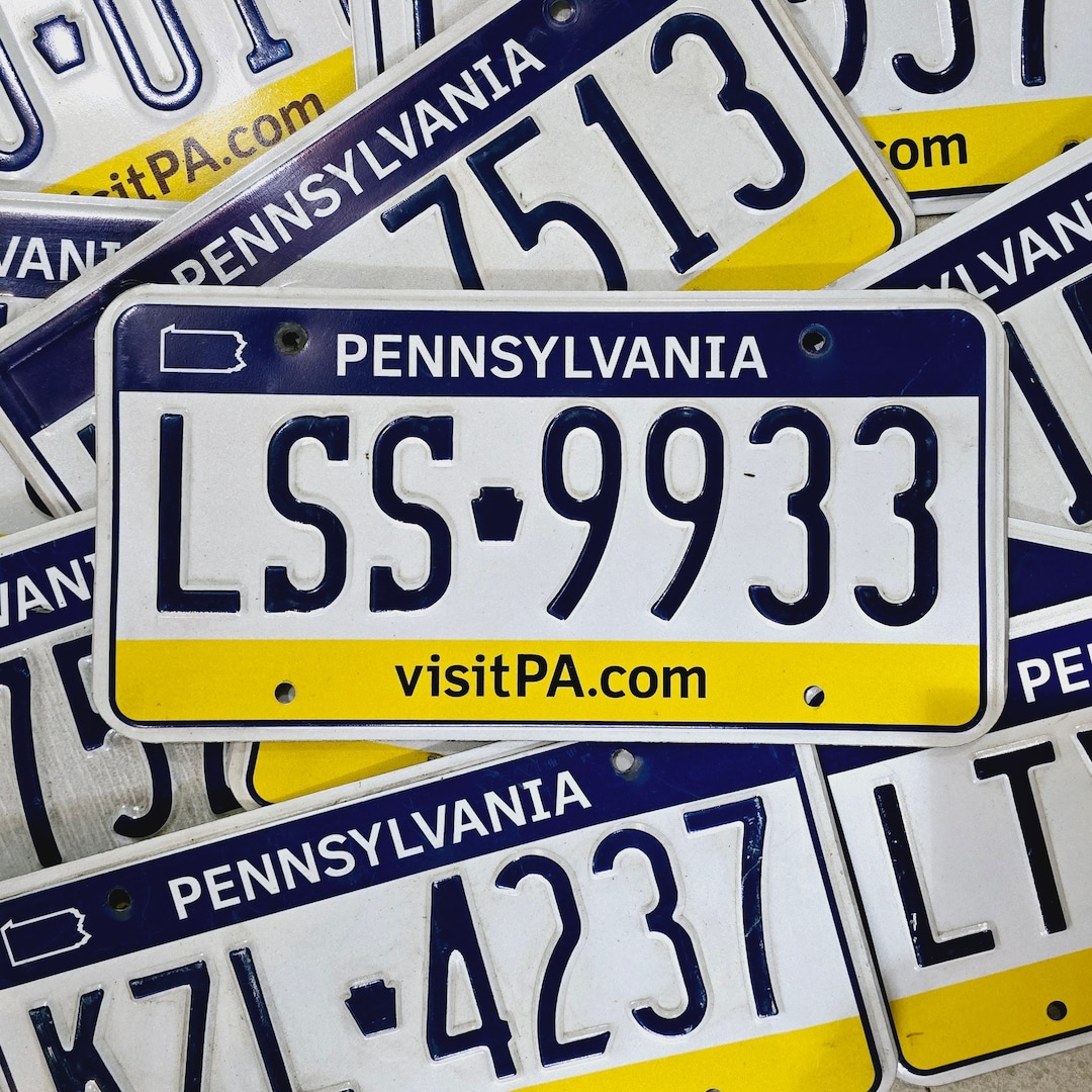 PENNSYLVANIA License Plate ~ 1 Real Auto Tag W/ Random Letters ...