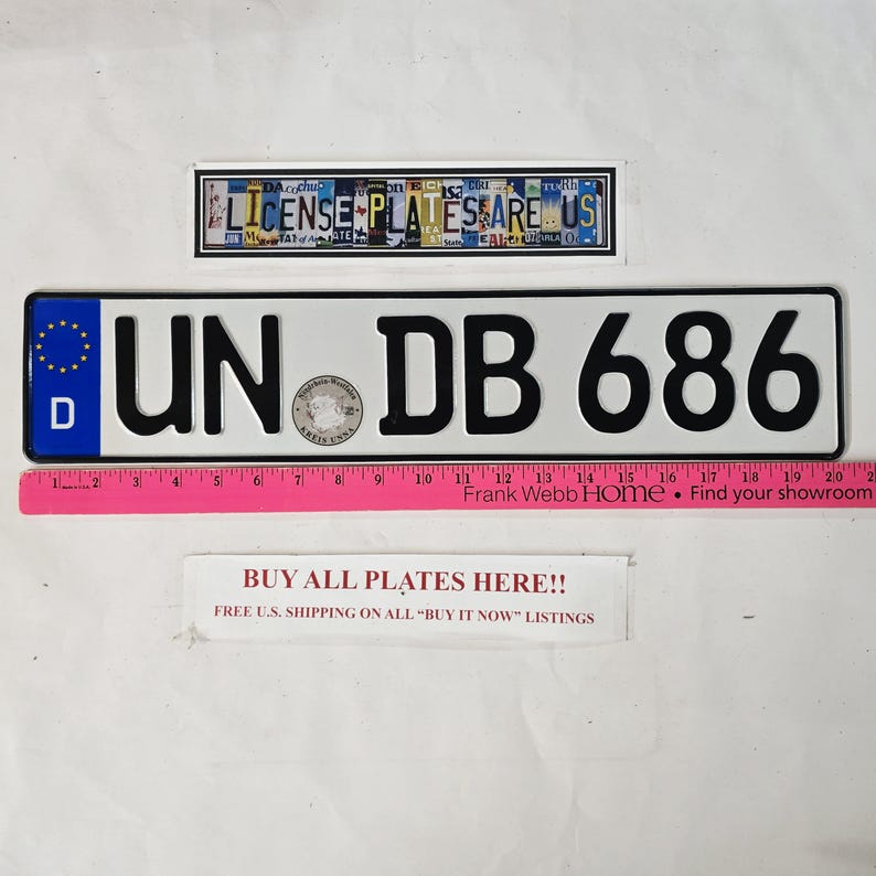 European Germany Foreign License Plate Your Choice Real German Tags ...