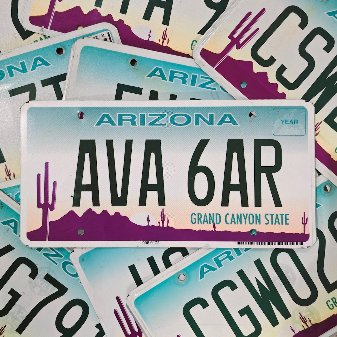 ARIZONA License Plate Free Shipping in USA 1 W/ Random Letters ...