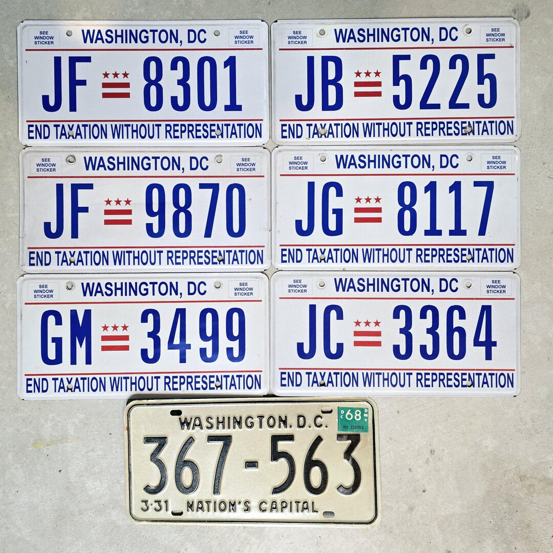 WASHINGTON D.C. License Plates! Your Choice ~ Authentic District of ...