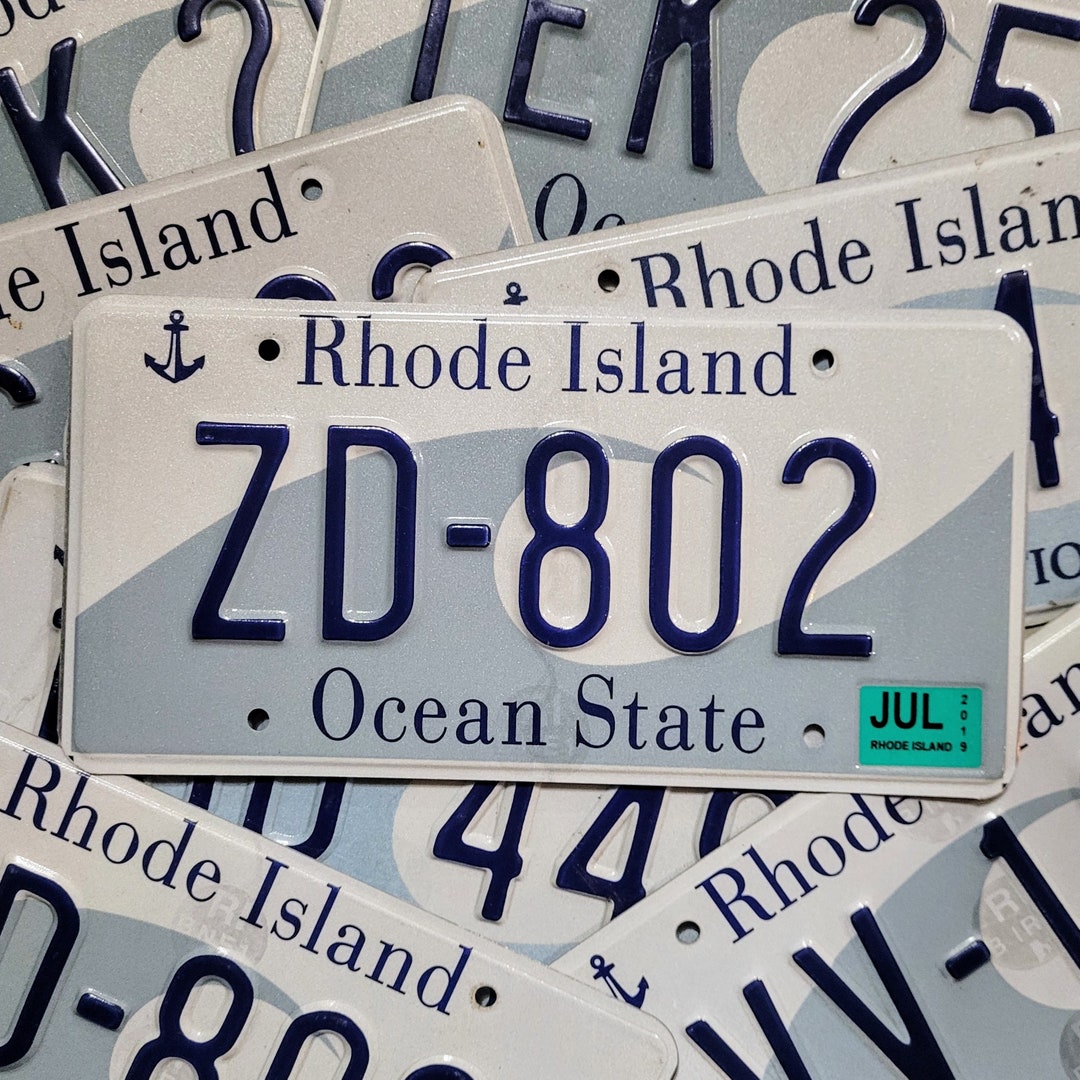 RHODE ISLAND License Plate - Free Shipping in USA - 1 W/ Random Format ...