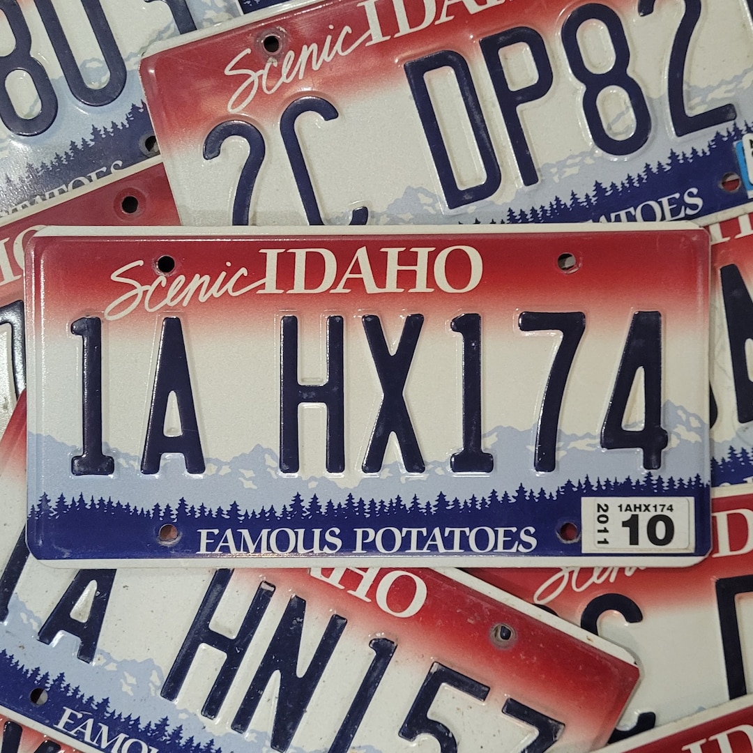 IDAHO License Plate - Free Shipping in USA - 1 W/ Random Letters ...