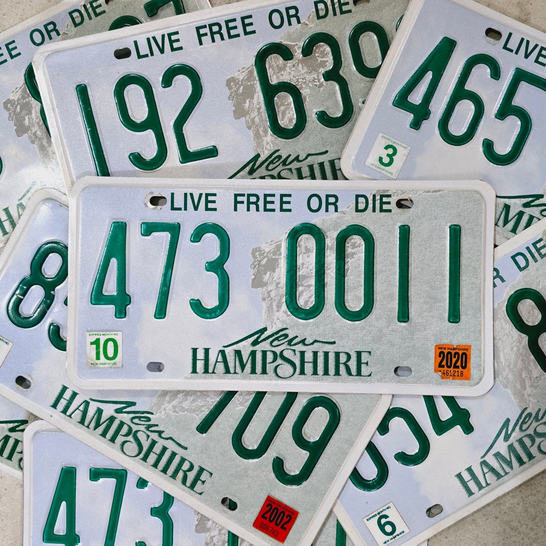 NEW HAMPSHIRE License Plate - Free Shipping in USA - 1 W/ Random ...