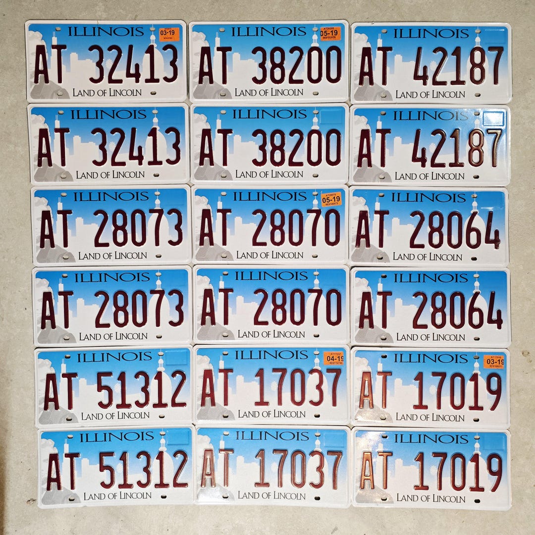Illinois License Plate Pairs - Authentic, Collectible License Plates ...
