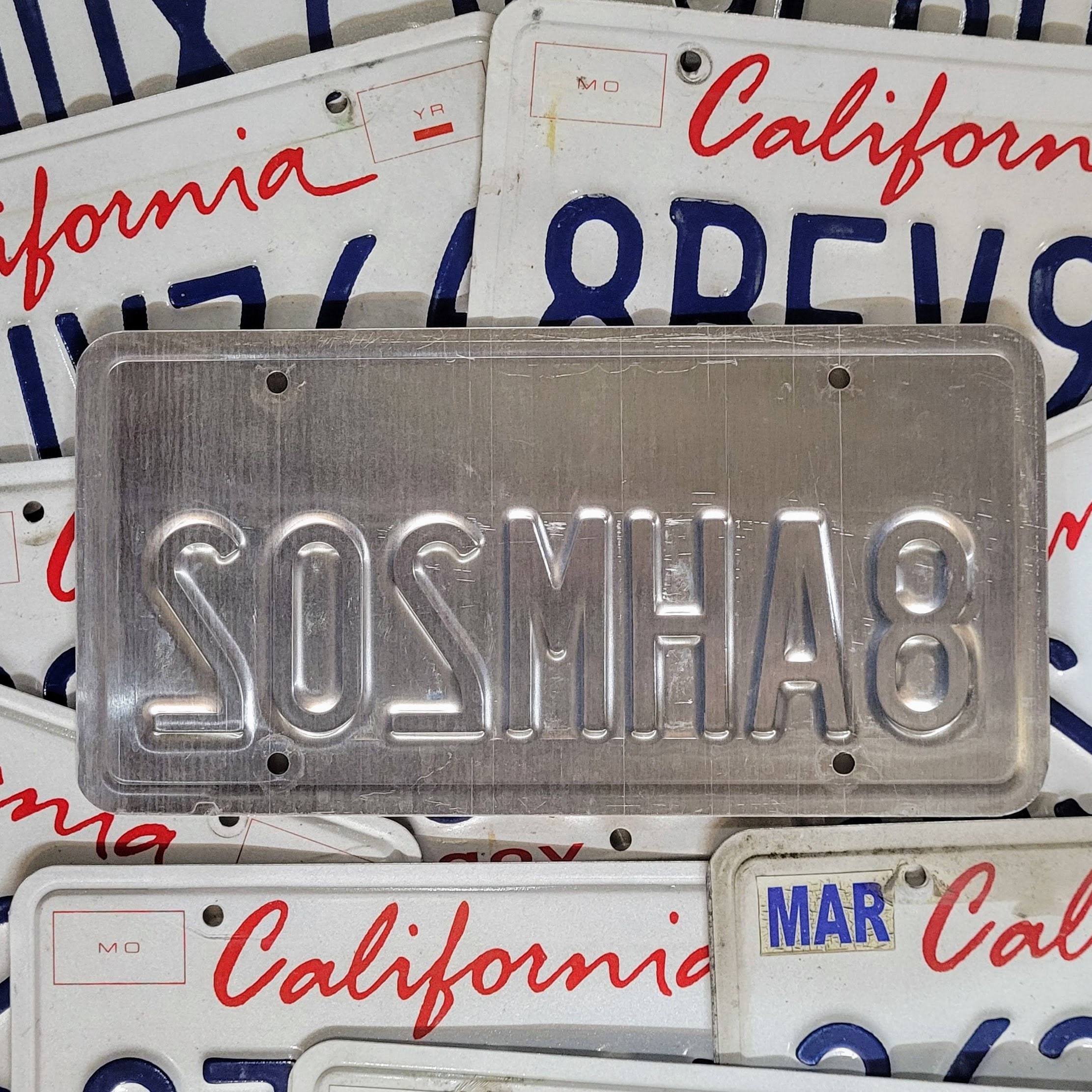 CALIFORNIA License Plate - Free Shipping in USA - 1 W/ Random Letters ...