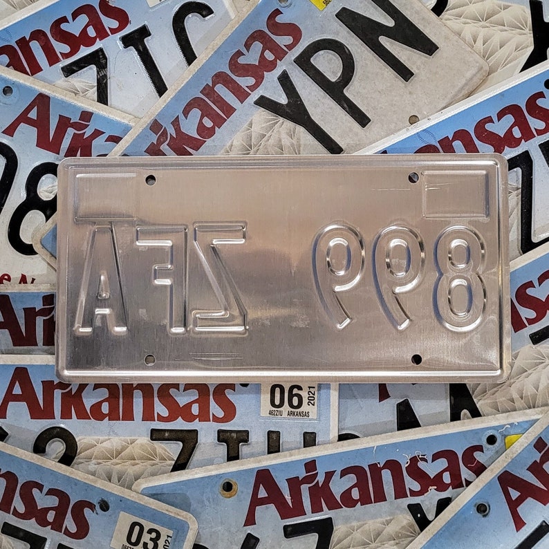 ARKANSAS License Plate - Free Shipping in USA - 1 W/ Random Numbers ...
