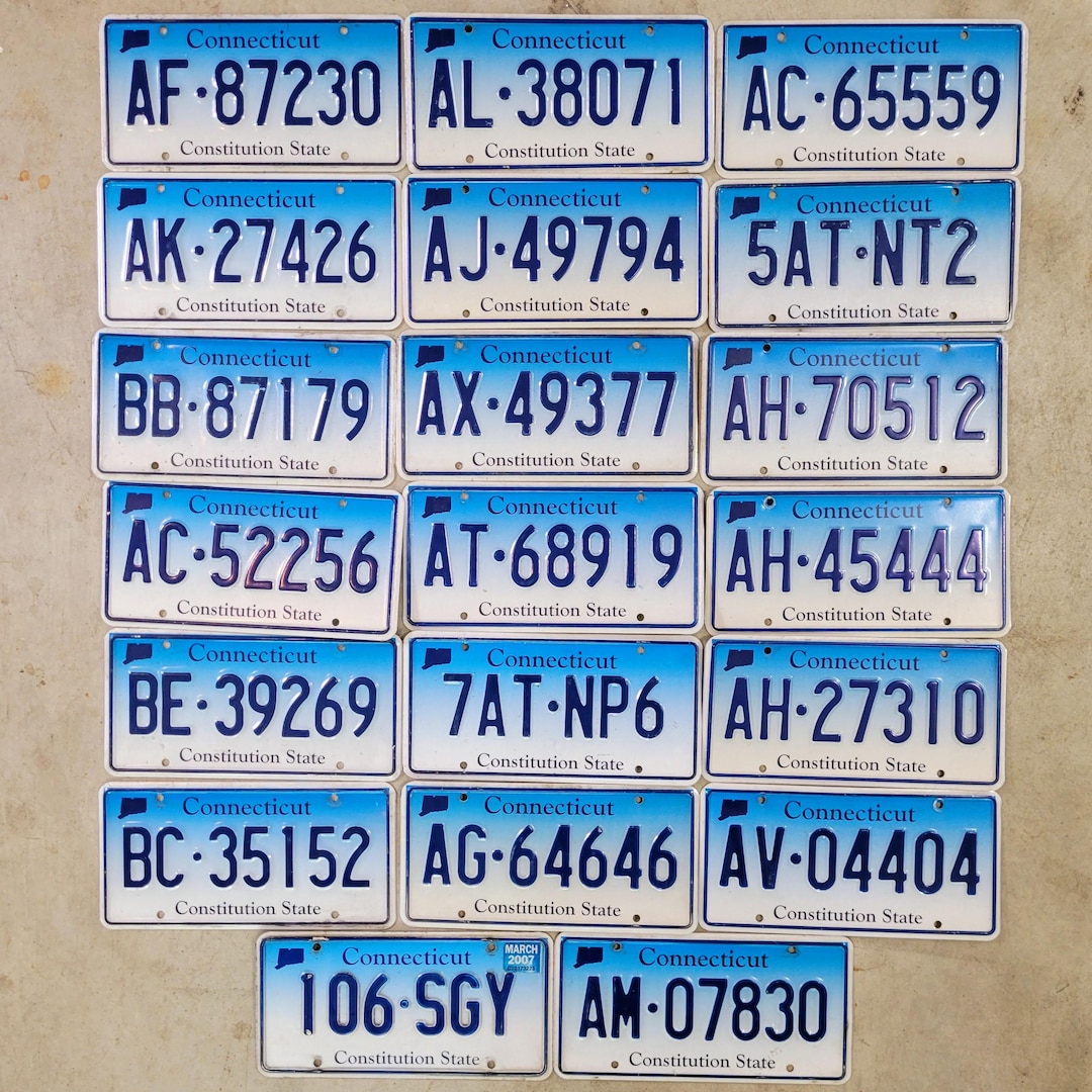 Bulk Connecticut License Plate Lot ~ 20 Random Plates - Etsy
