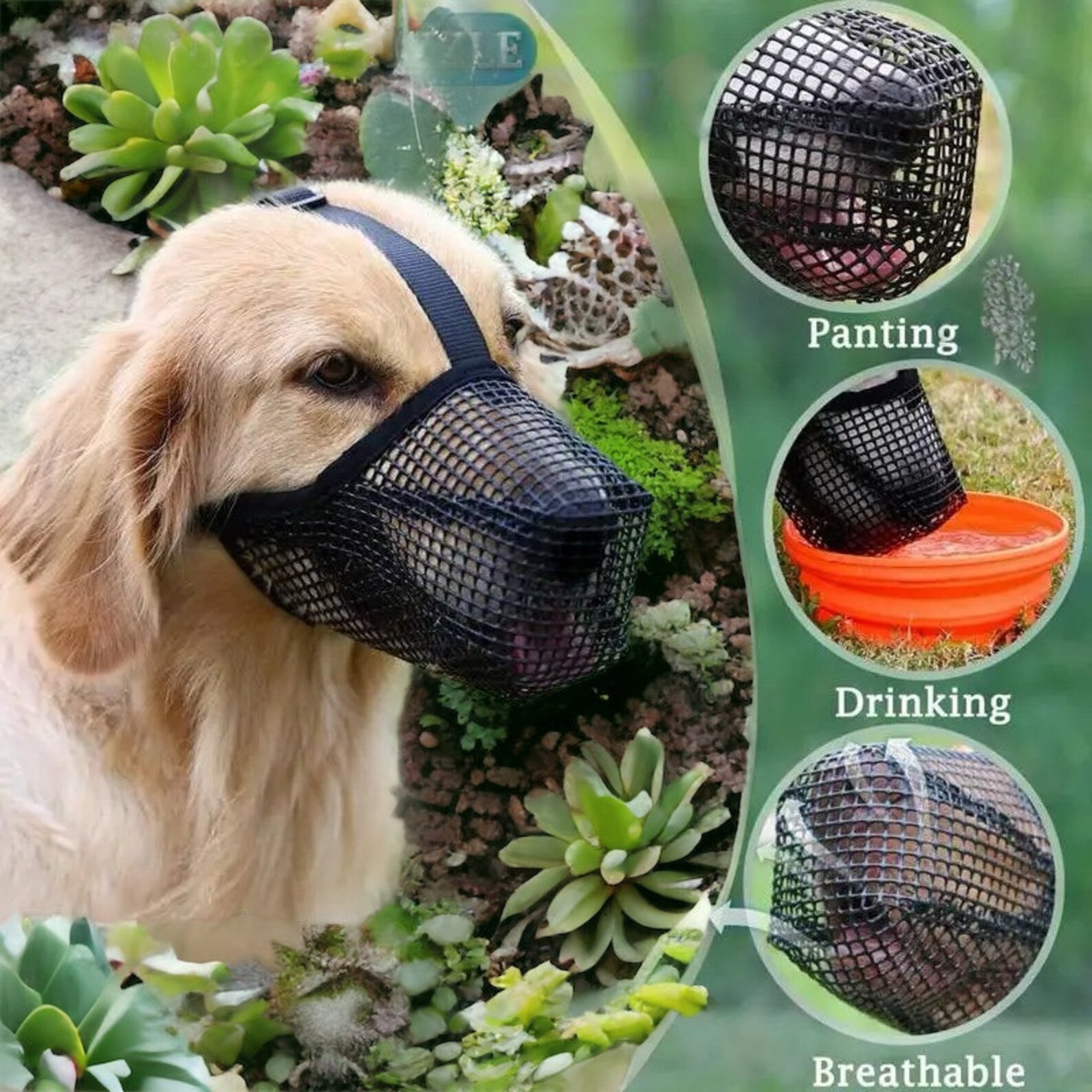 Muzzles for Dog Adjustable, Muzzle Mask for Dogs, Dogs Long Mouth, Anti ...
