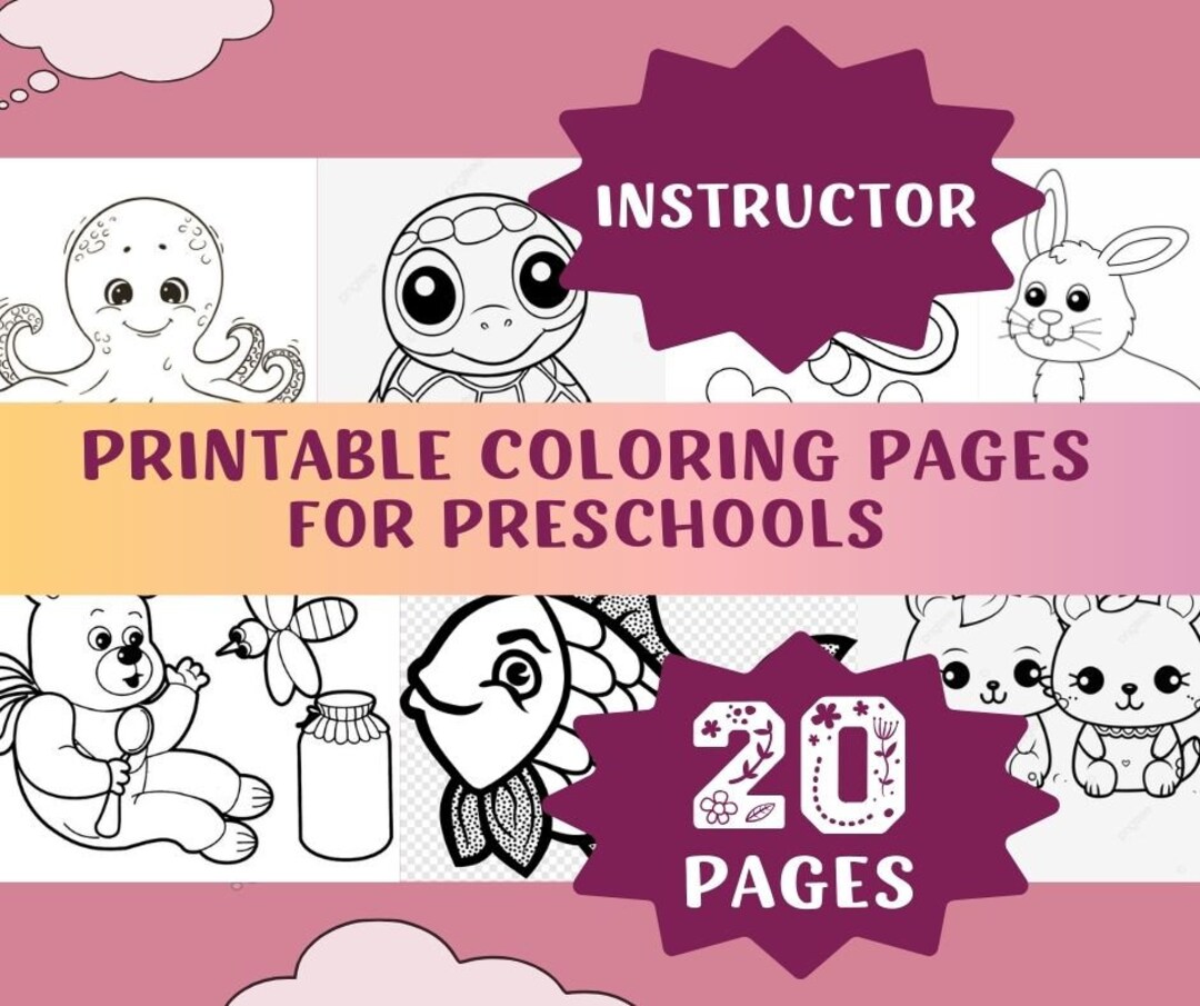 Animal Coloring Book for Kids Printable Digital Coloring Page Coloring ...