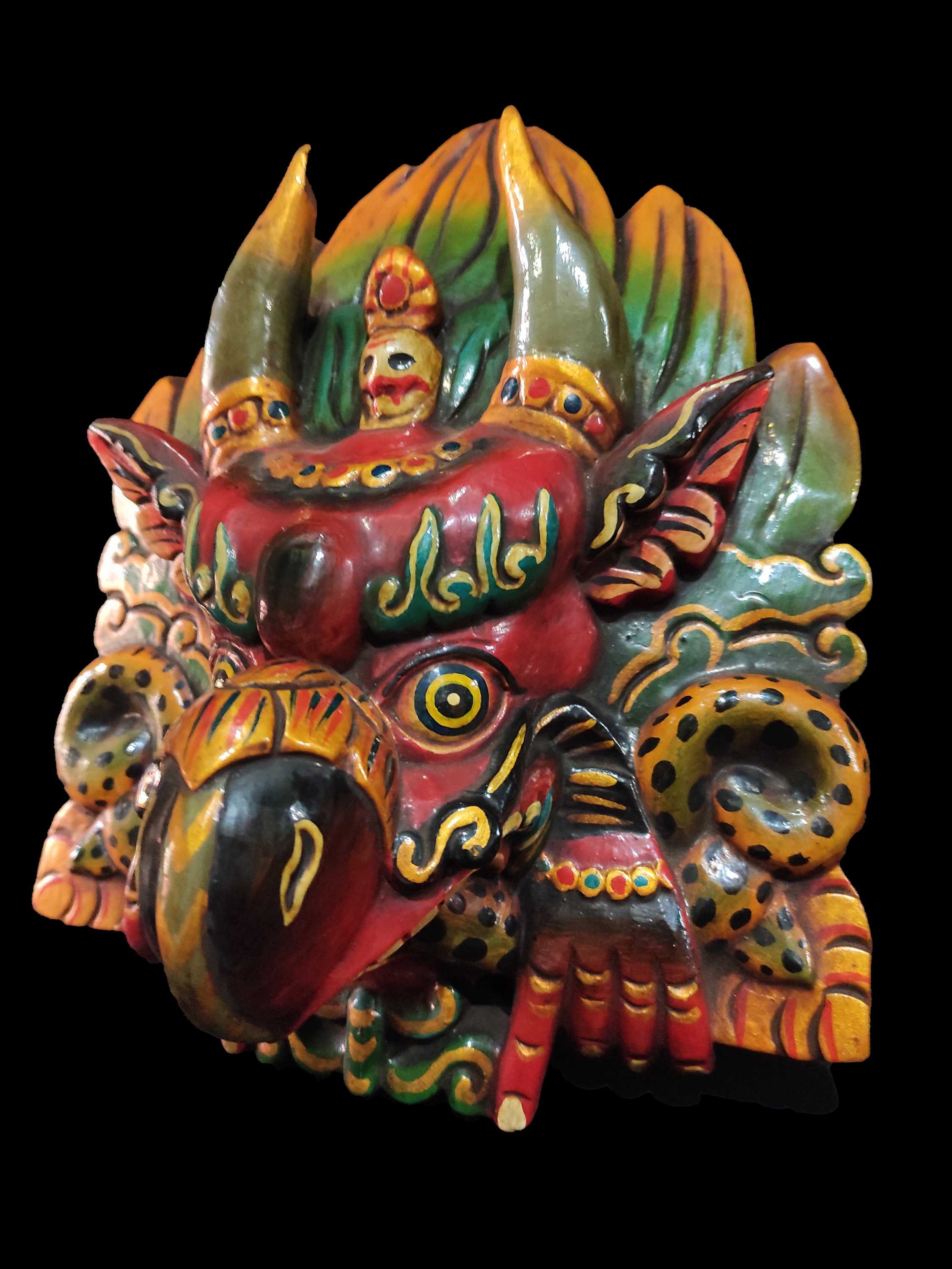 Garuda Mask Handmade Wooden Mask of Garuda Painted Red - Etsy