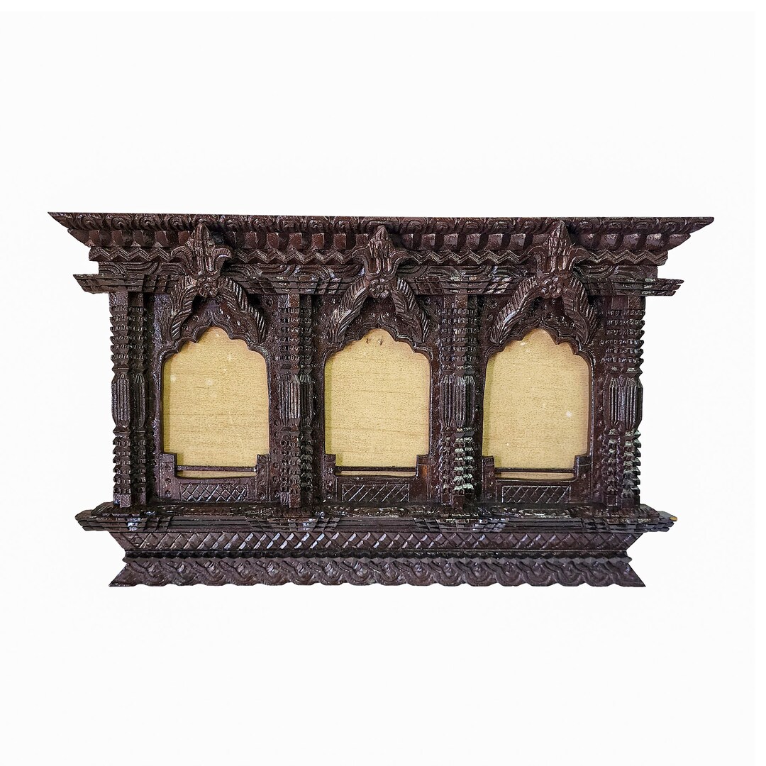 10 Inch, Traditional Newari Wooden Hand Carved Windows Design Photo ...