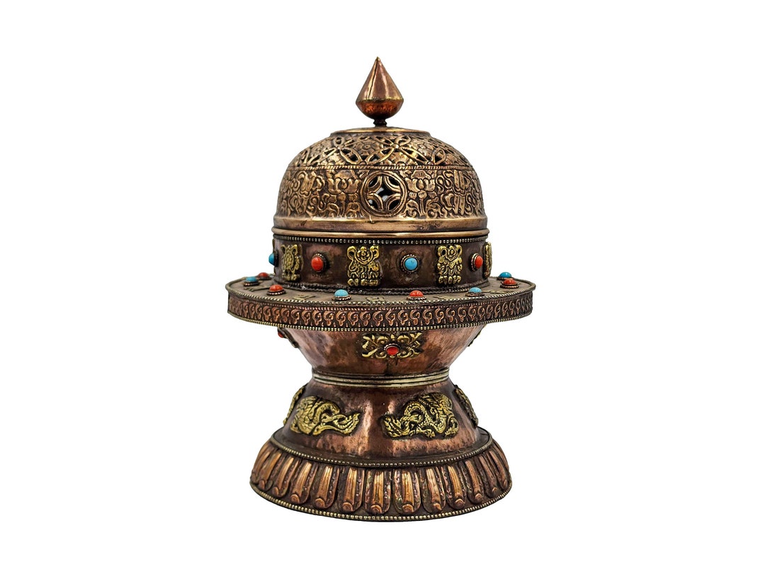 11 Inch Buddhist Handmade Statue of Stupa With Incense - Etsy