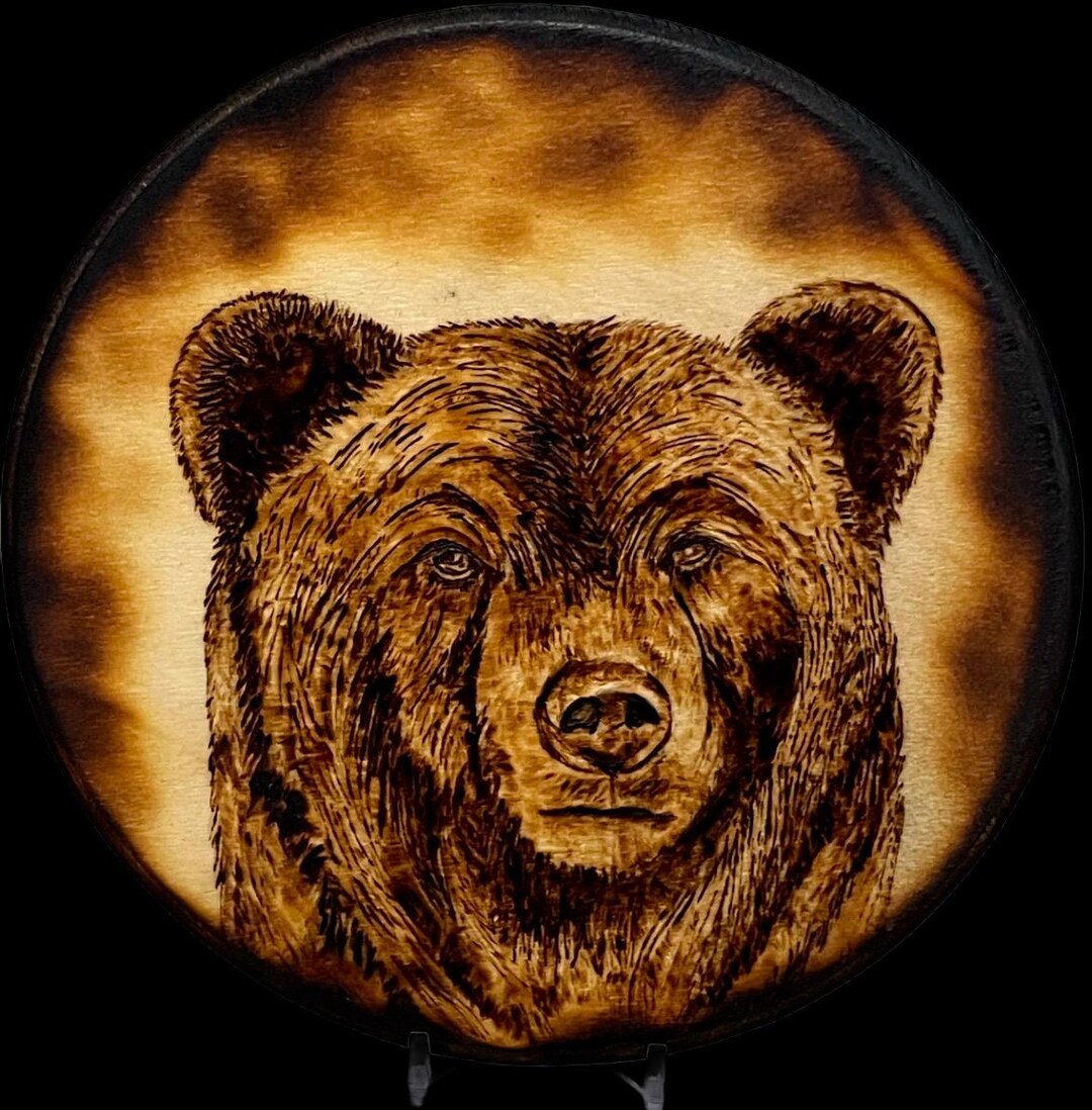 Grizzly Bear | Brown Bear | Wood Burn | Original Pyrography | Wood ...