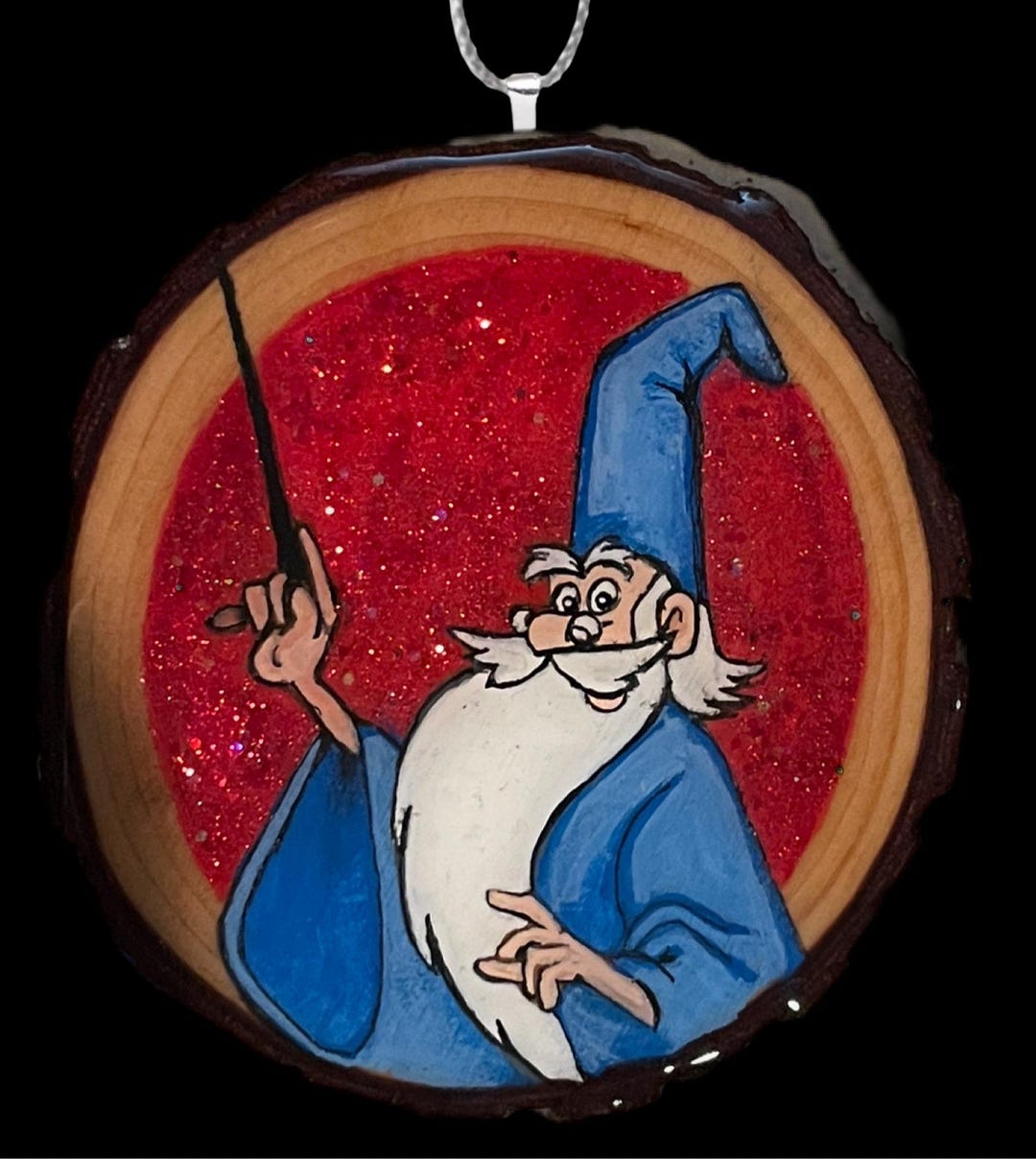 Hand Painted Merlin Wood Ornament: Disney's Sword in the Stone Art. - Etsy