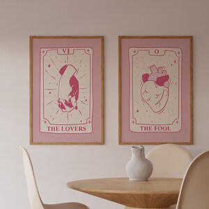Love Fool Tarot Poster Set Tarot Cards Tarot Art Tarot Art Poster DUO ...