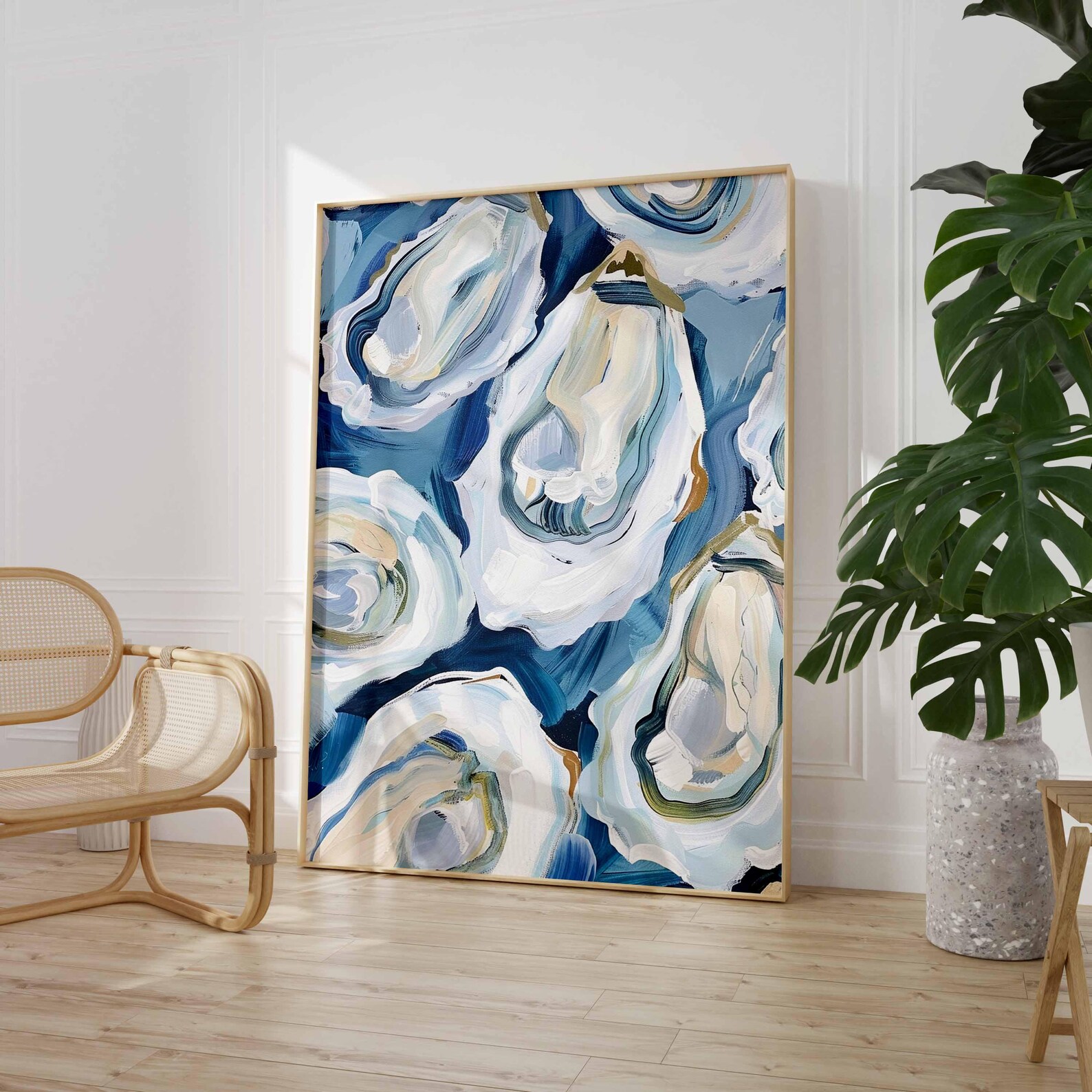 Oyster Shell Print Beach Wall Art Coastal Oyster Artwork Beach House ...