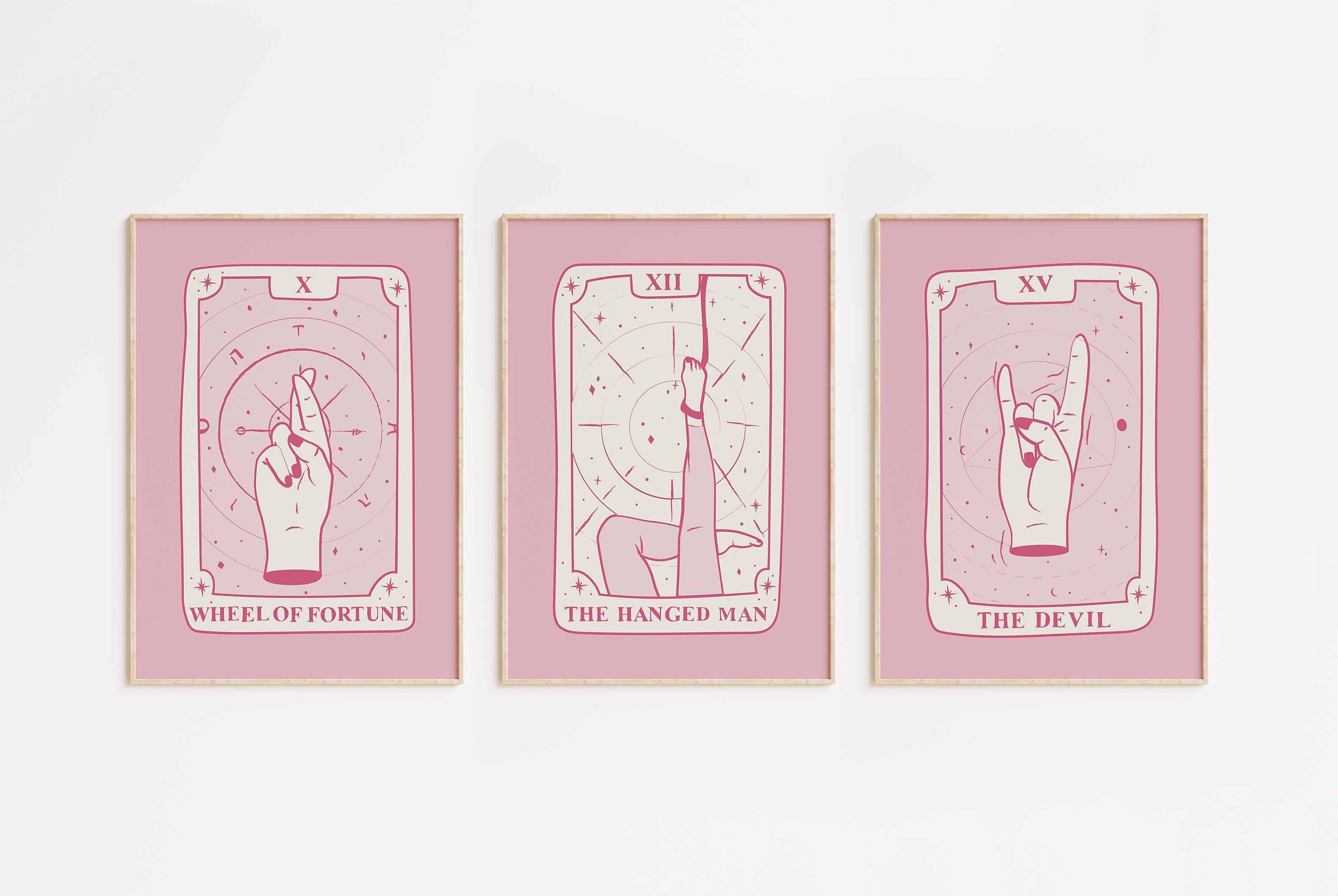 Tarot Poster Trio Wicked Tarot Tarot Cards Tarot Art Tarot Poster Set ...
