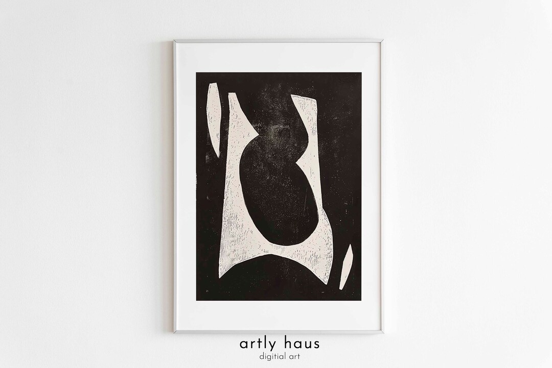 Abstract Shapes No 1 Poster Solo Neutral Printable Modern Minimalist ...
