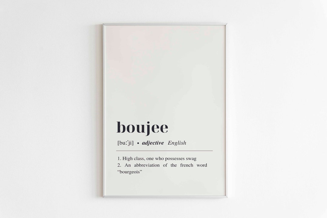 Funny Definitions Wall Art Boujee Funny Home Decor Funny Home Art ...