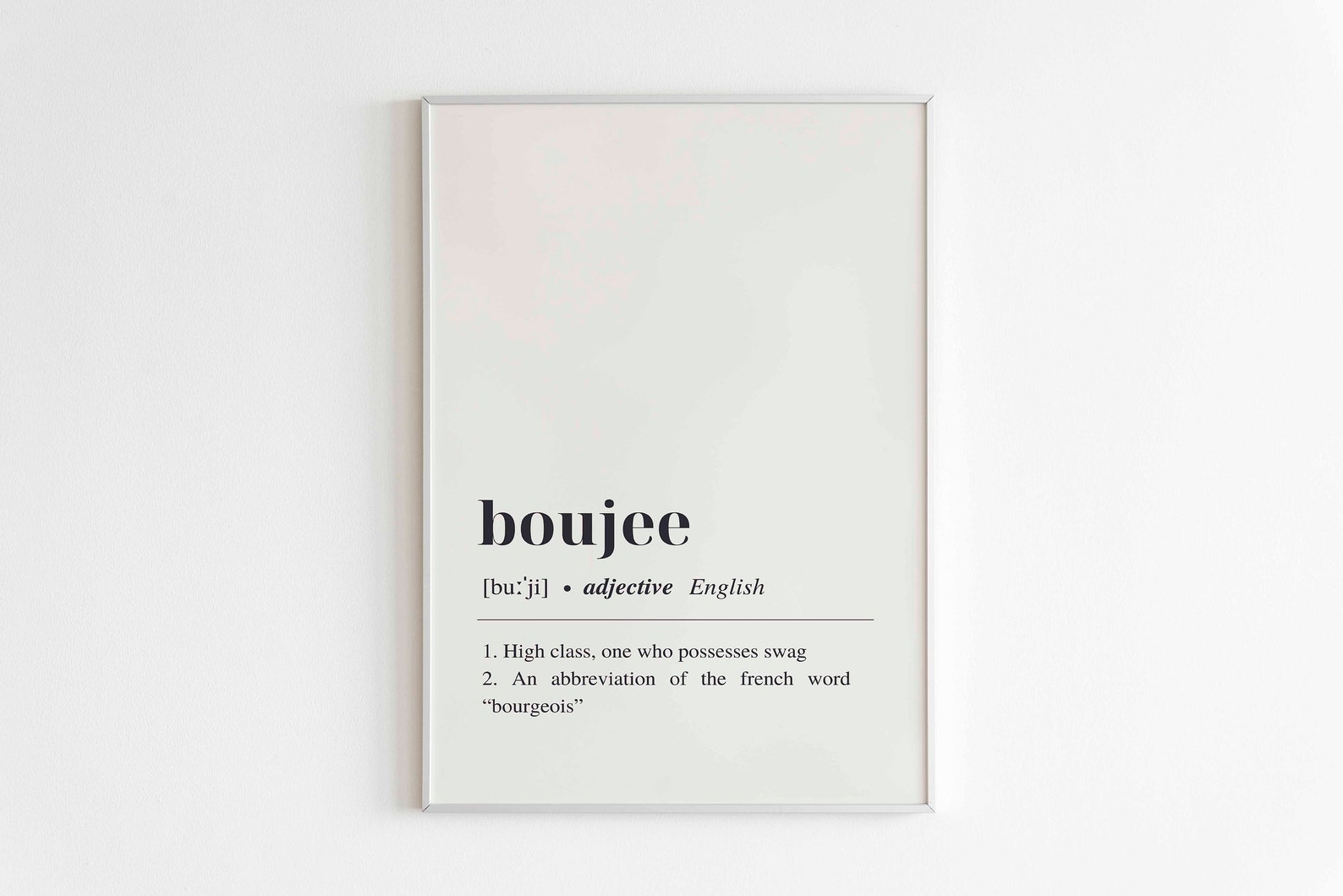 Funny Definitions Wall Art Boujee Funny Home Decor Funny Home Art ...