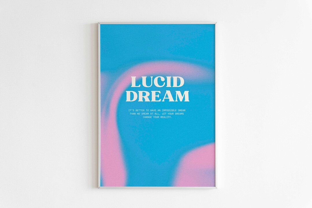 Lucid Dream Poster Aura Retro Poster 70s Poster Aura Print Aesthetic ...