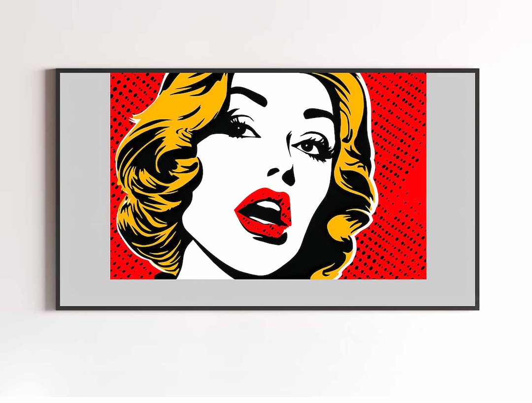 Samsung Frame TV Art | Dotted Diva | Pop Art | Lichtenstein Inspired ...