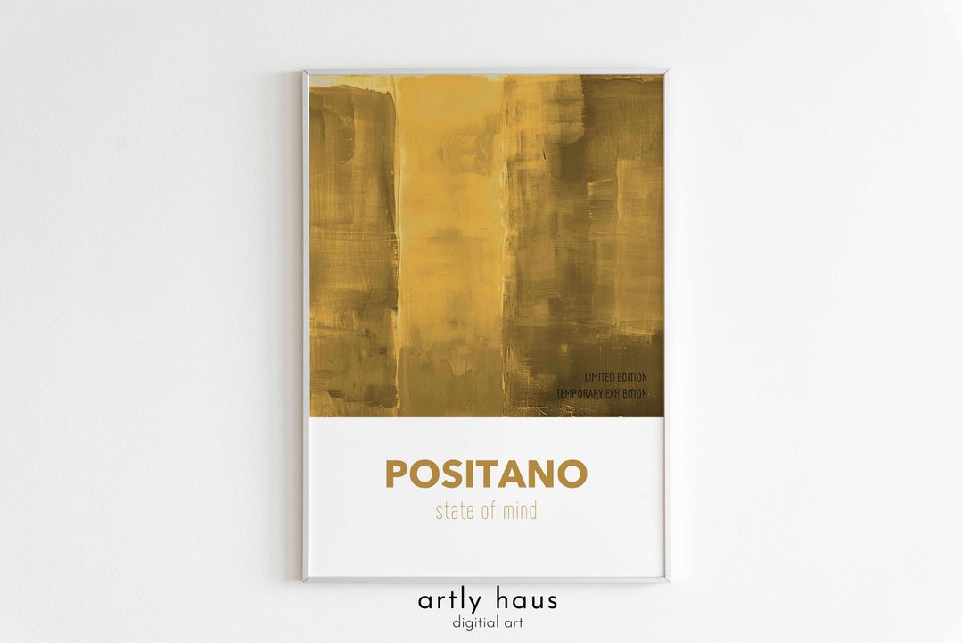 Positano Poster Solo Modern Travel Print Trendy Summer Decor 70s Style ...