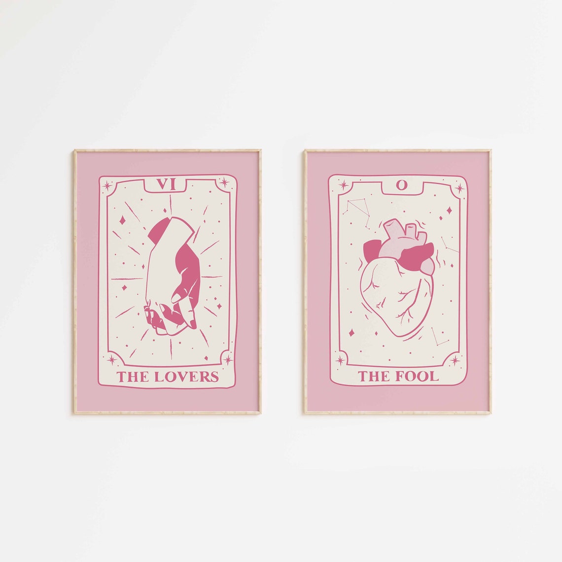 Love Fool Tarot Poster Set Tarot Cards Tarot Art Tarot Art Poster DUO ...