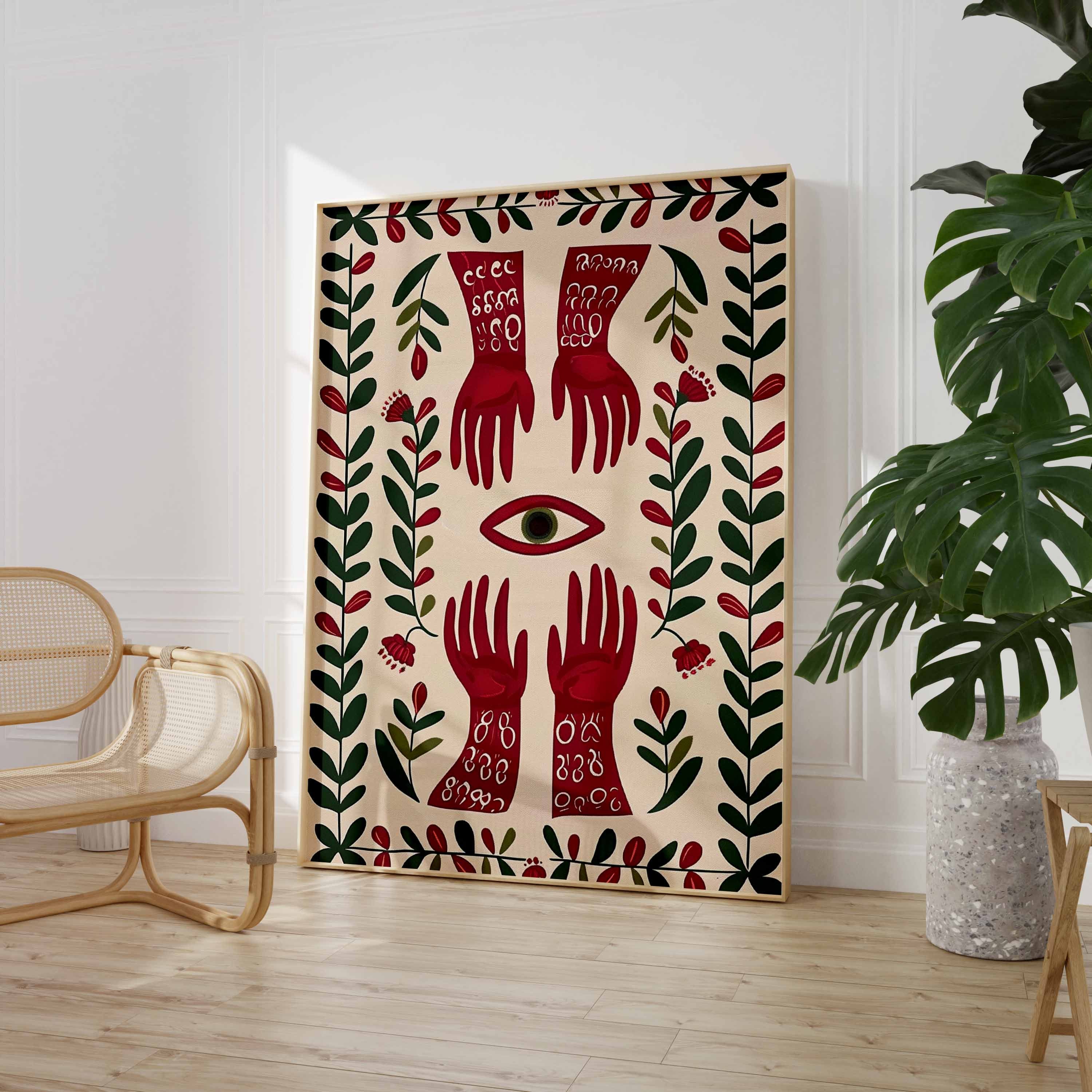 Internal Eye Bohemian Poster Solo Equilibrium Abstract Mystical Shapes ...