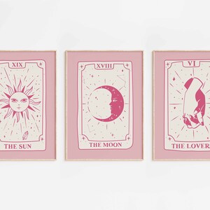 Tarot Poster Trio | Tarot Cards | Tarot Poster Set | Trendy Wall Art ...