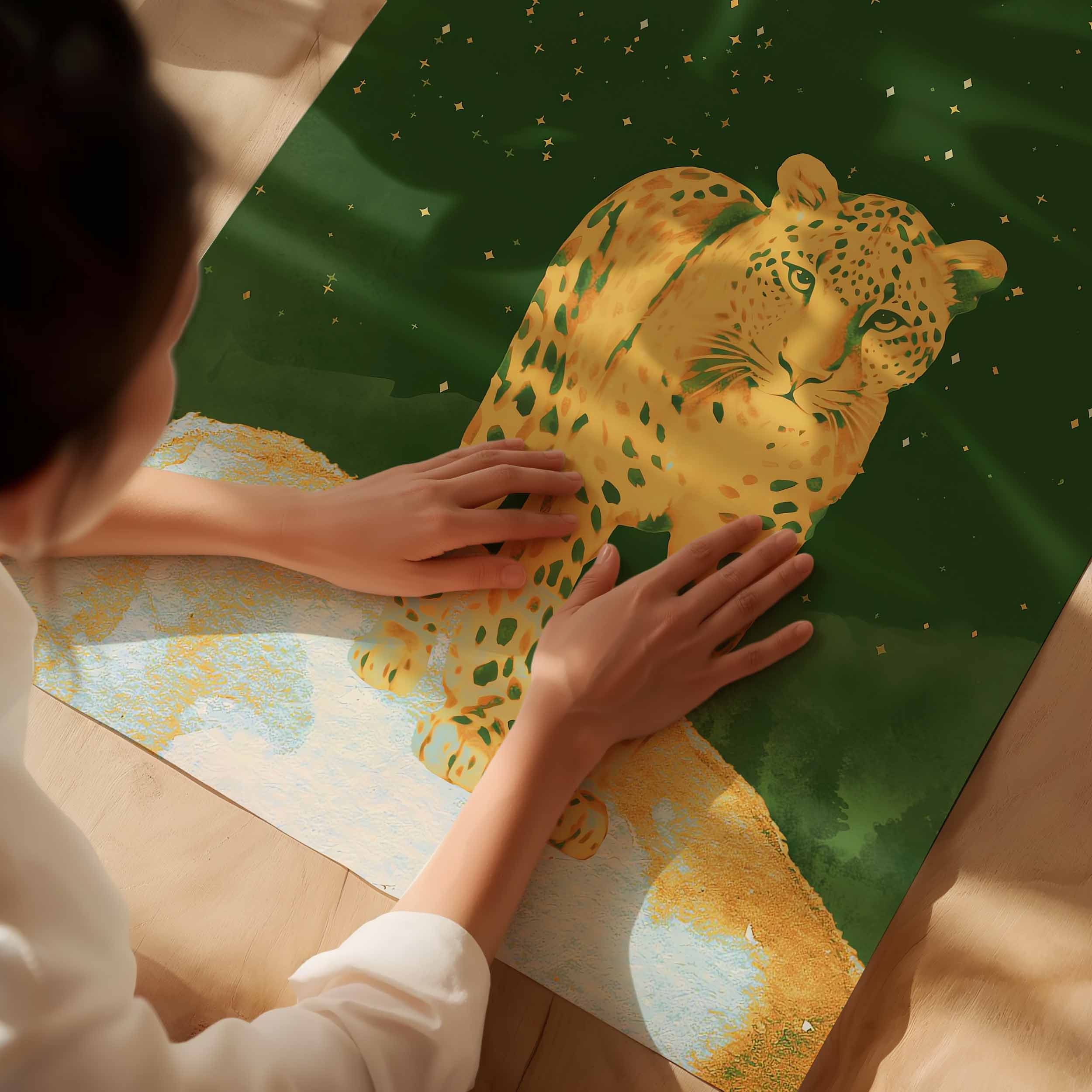 Leopards of the Lunar Forest Poster Solo Leopard Walking Toward Us ...