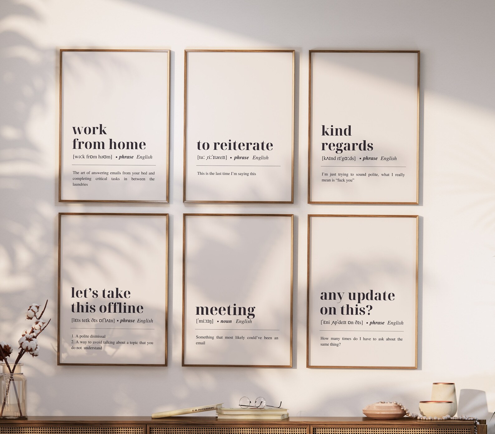 Funny Office Decor 18 PRINTABLES Office Wall Art Gallery Wall Set Funny ...