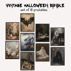 Halloween Poster Bundle 18 PRINTABLES Ghotic Halloween Printables ...
