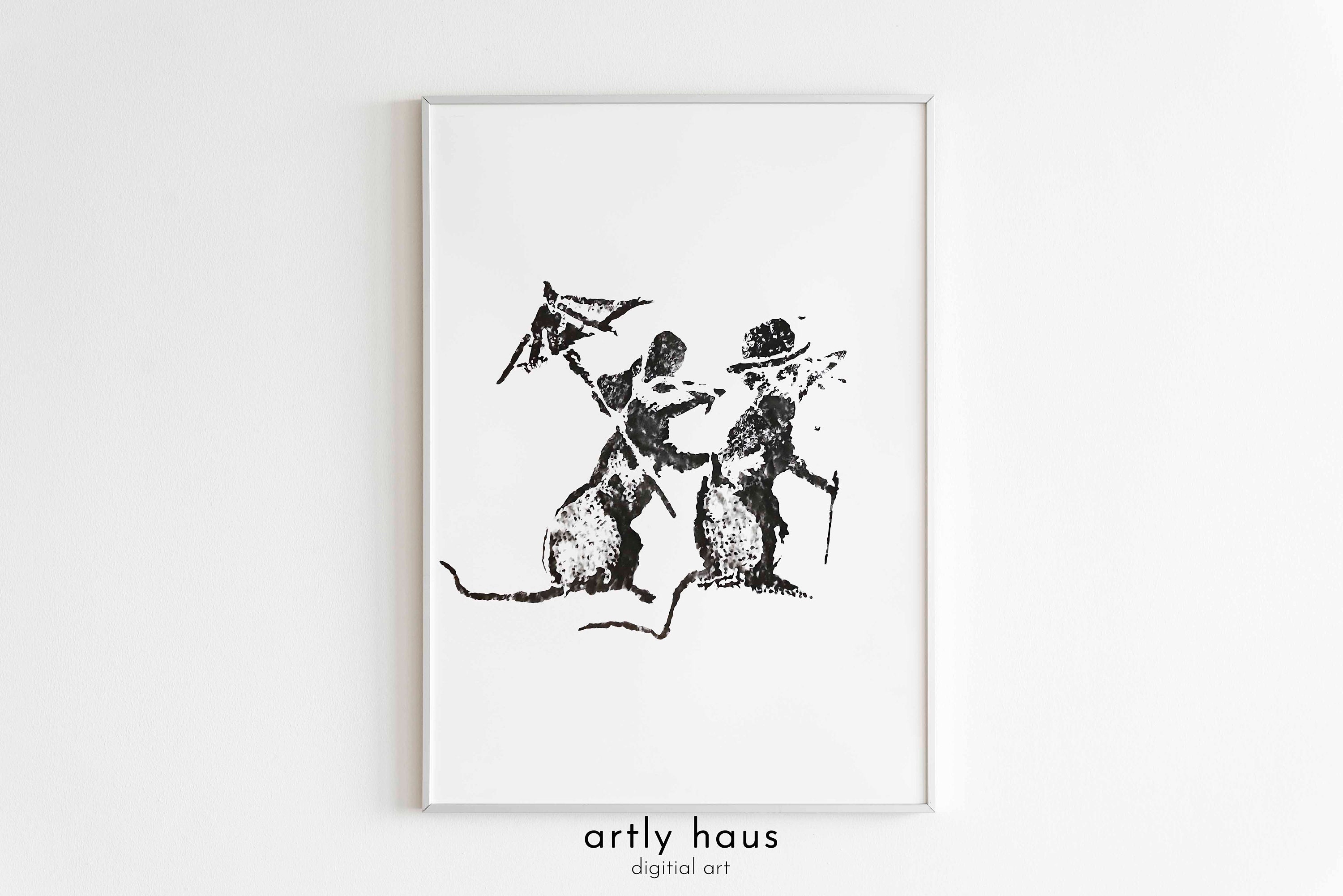 Rat Couple Poster Solo Banksy Whimsical Rodent Tale Modern Home Decor ...