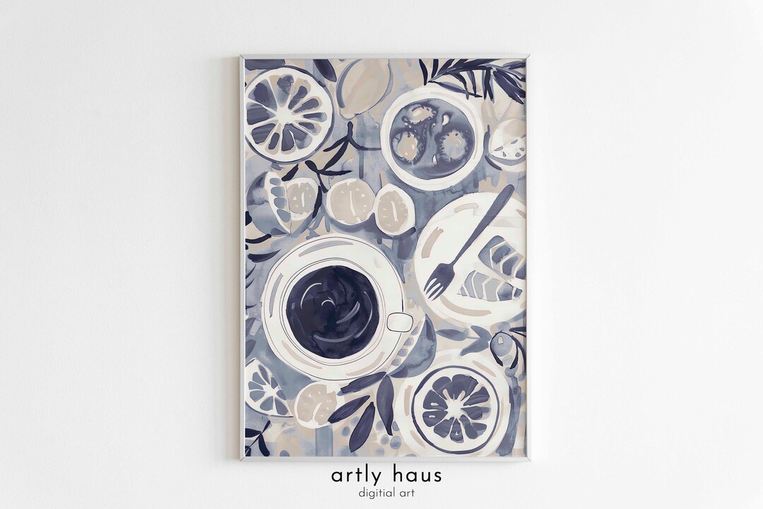 Brunch Spread Poster Solo Food and Drink Printable Romantic Boho ...
