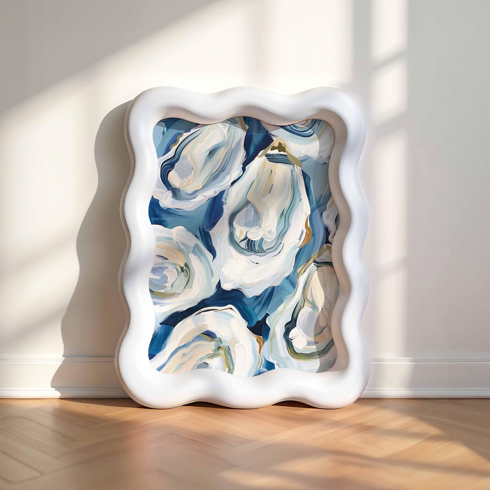 Oyster Shell Print Beach Wall Art Coastal Oyster Artwork Beach House ...