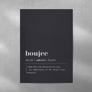 Funny Definitions Wall Art Boujee Funny Home Decor Funny Home Art ...