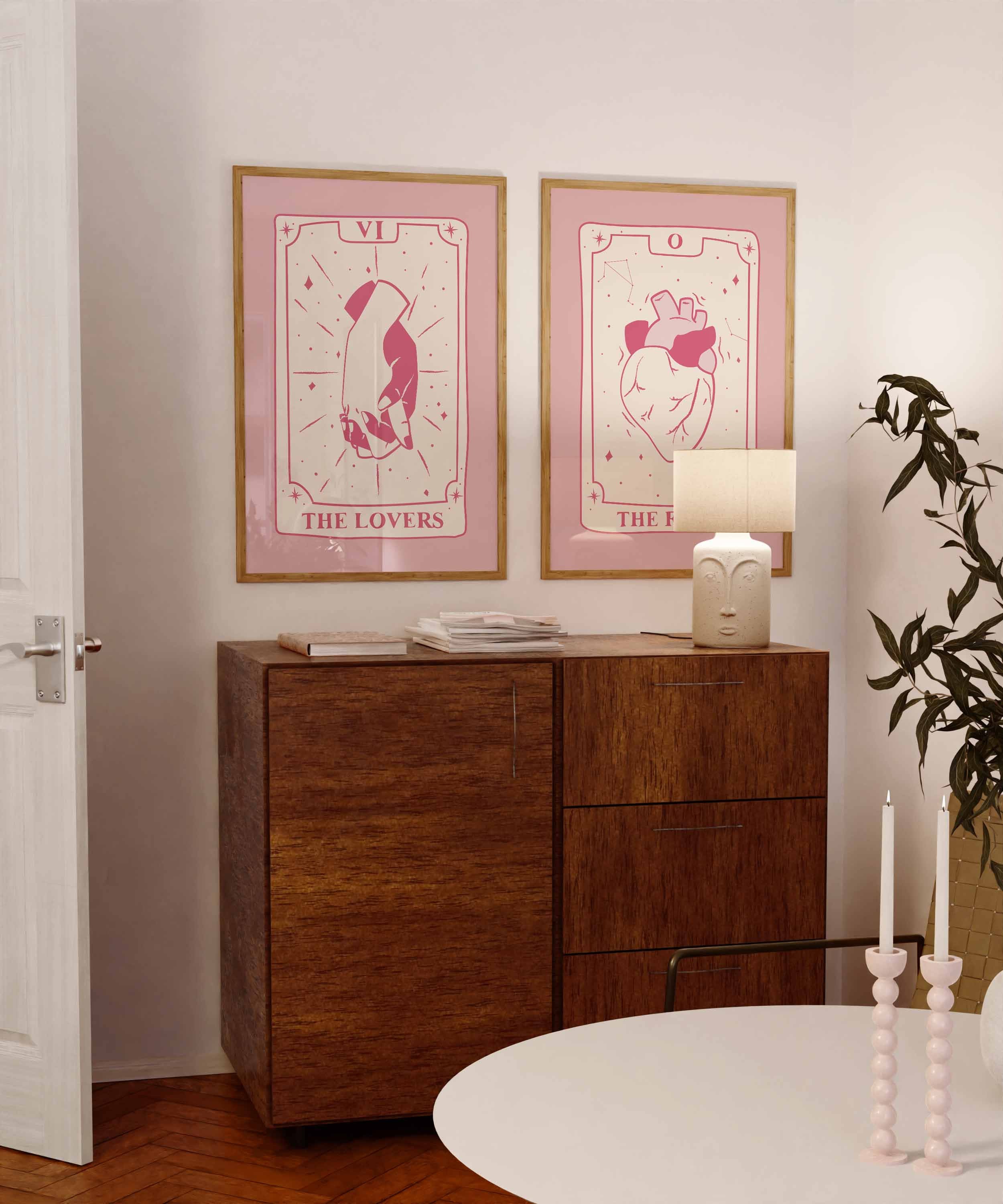 Love Fool Tarot Poster Set Tarot Cards Tarot Art Tarot Art Poster DUO ...