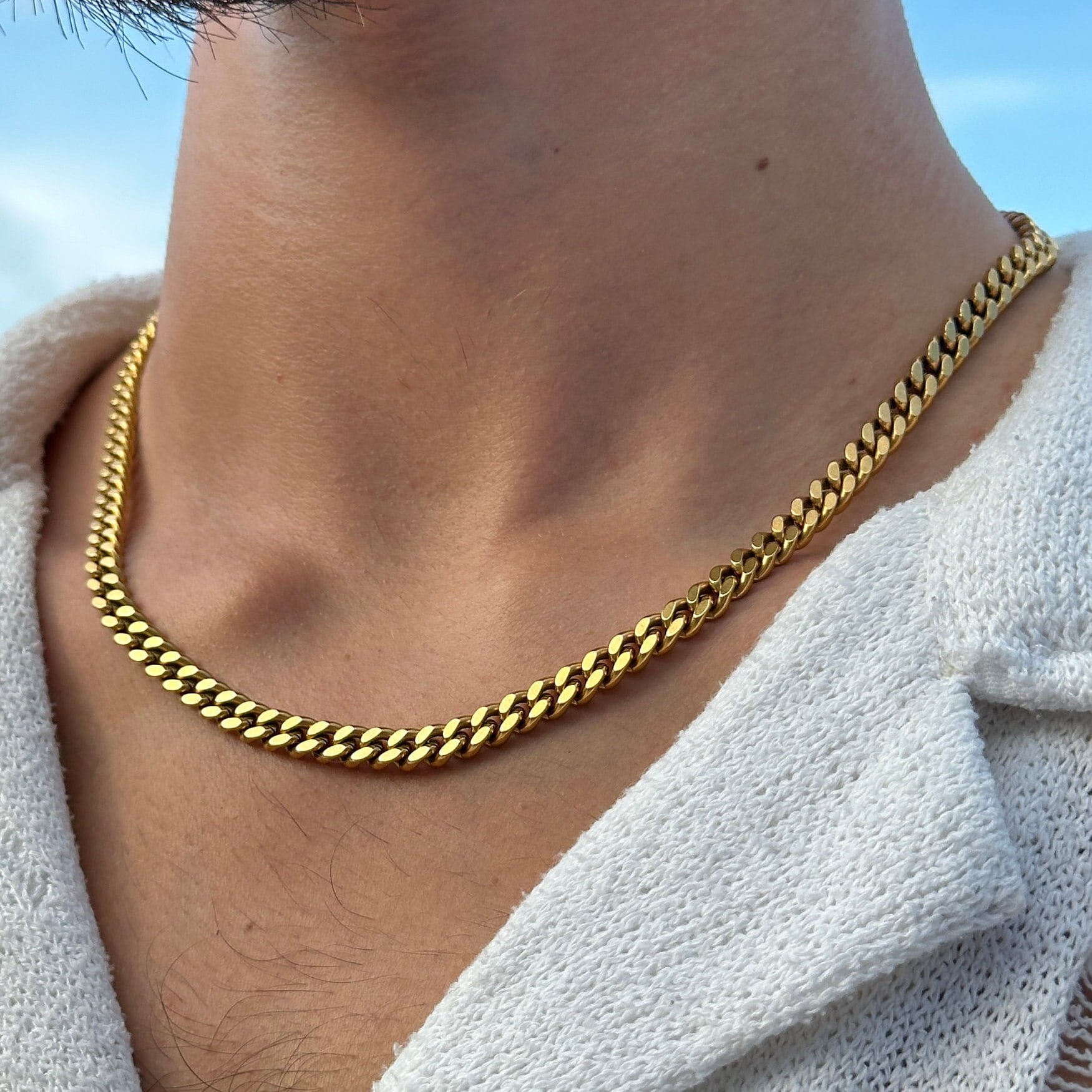 6mm gold cuban link chain store