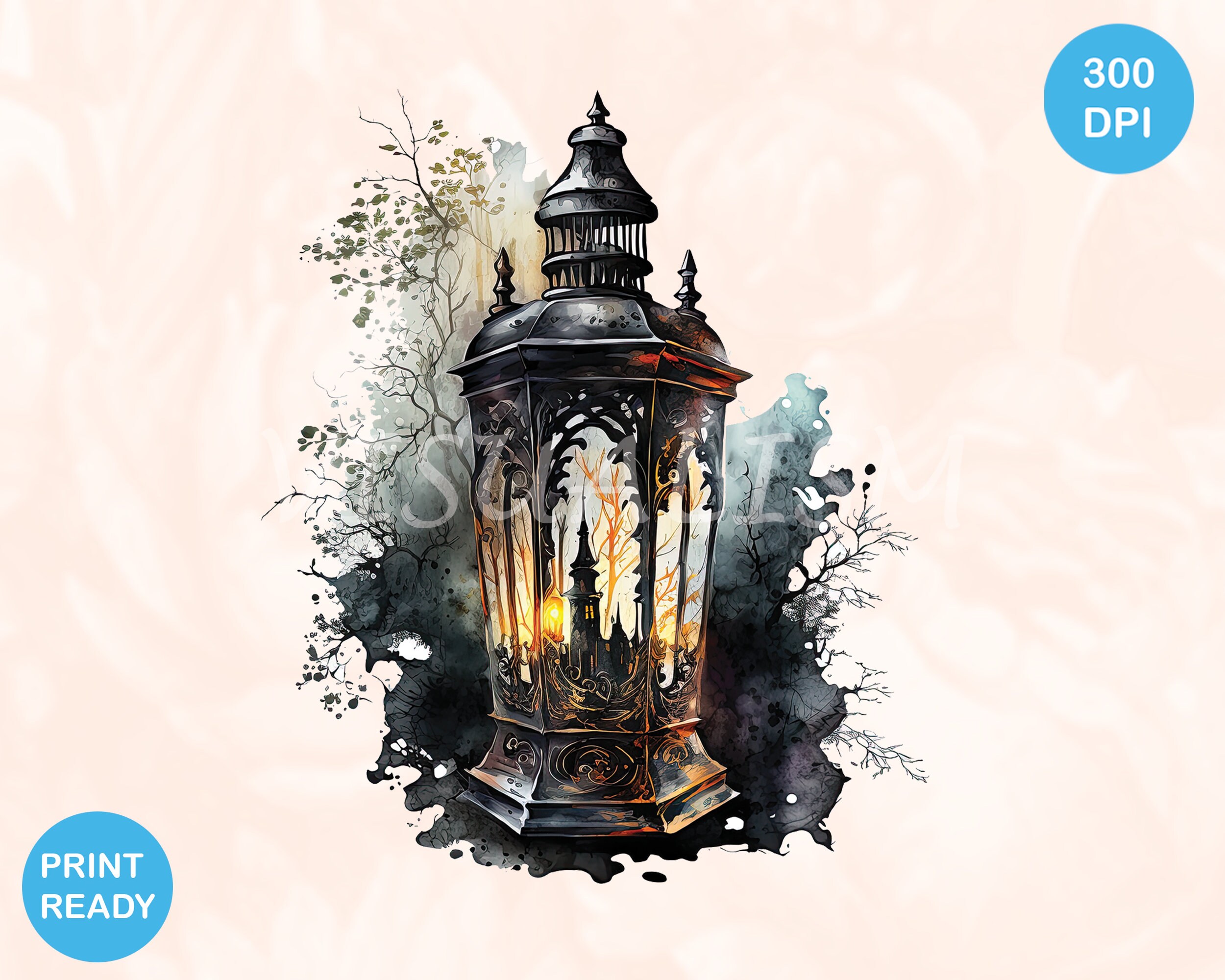 16 GOTHIC LANTERNS CLIPART, Digital Downloads, Lantern Clipart, Gothic ...
