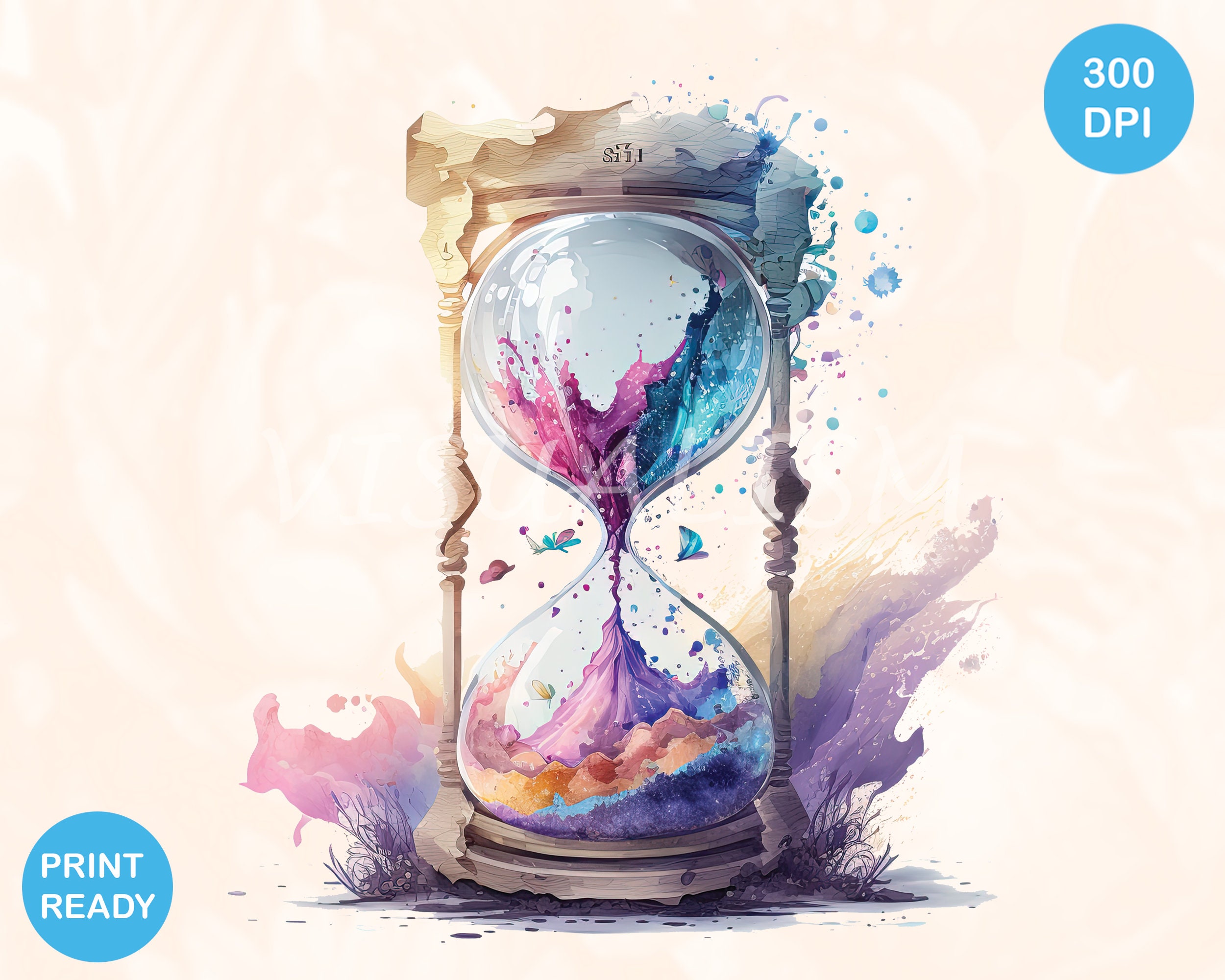 FANTASY HOURGLASS ART Digital Downloads Hourglass Clipart - Etsy