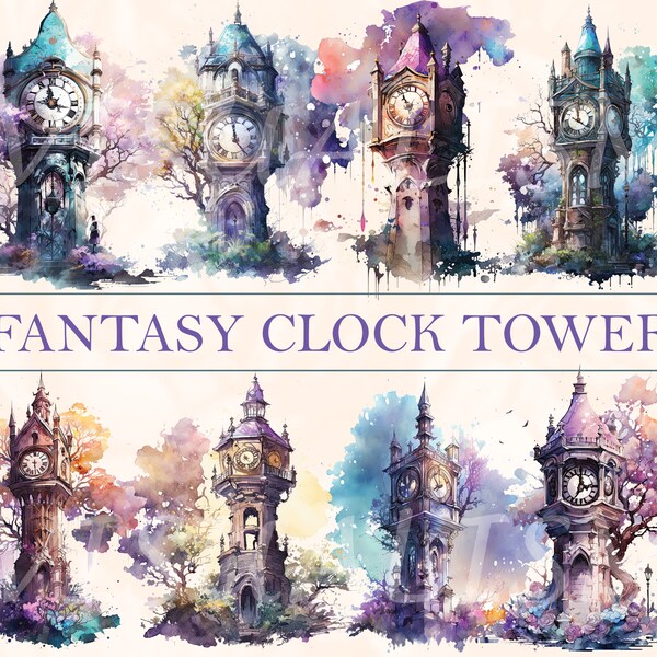 Fantasy Clock Tower - Etsy