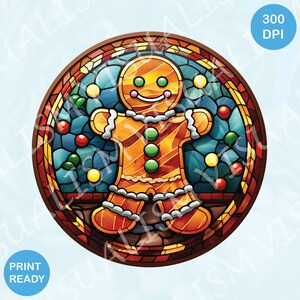 20 Stained Glass Gingerbread Man Clipart for Stained Glass Window ...