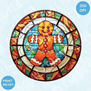 20 Stained Glass Gingerbread Man Clipart for Stained Glass Window ...