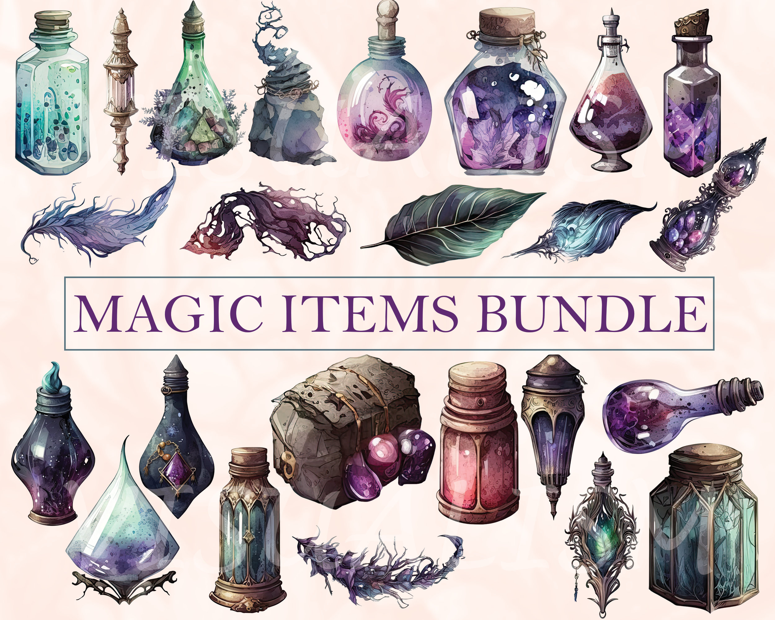 MAGIC MEGA BUNDLE 87 Images Included Magic Items Png, Witchcraft ...
