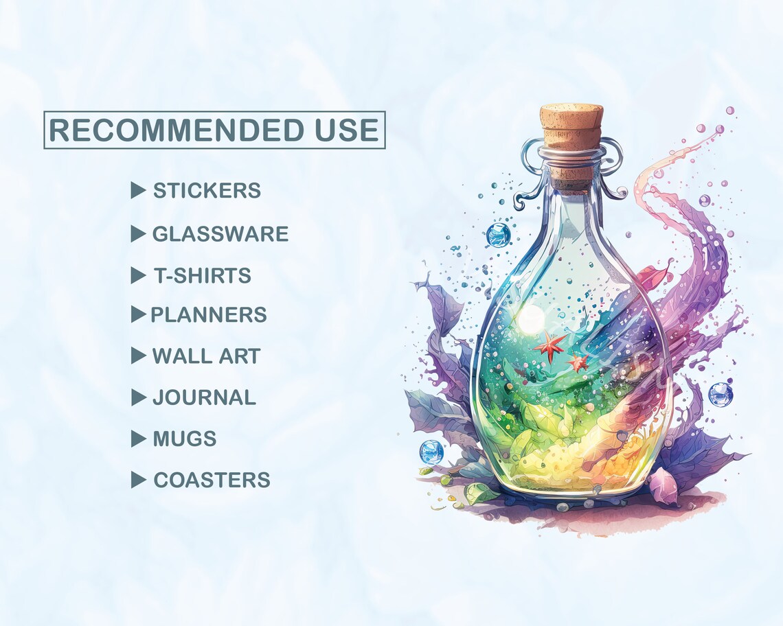 MAGIC POTION ART Digital Downloads Fantasy Potion Clipart - Etsy